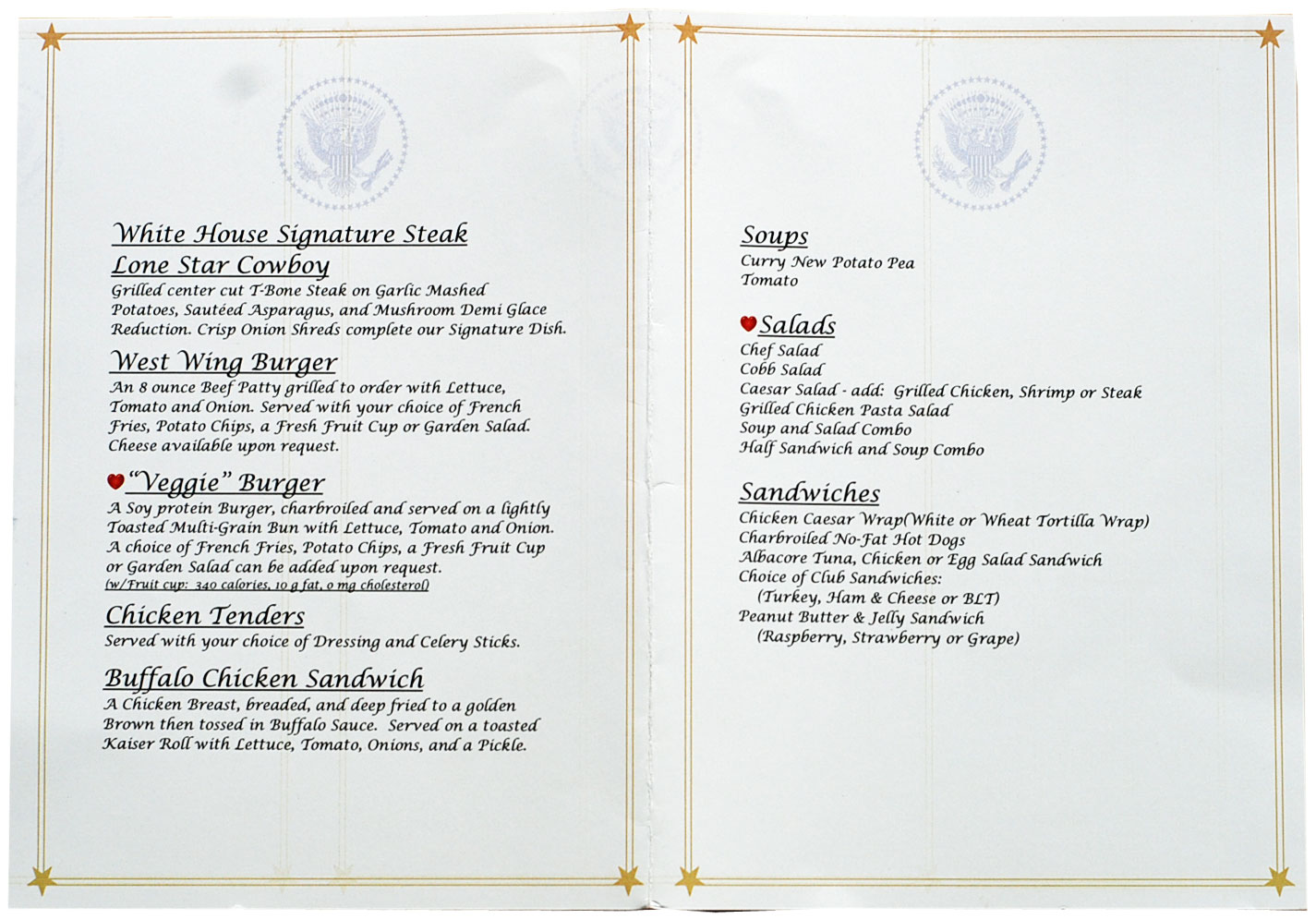 White House Mess - Breakfast and Lunch at the White House